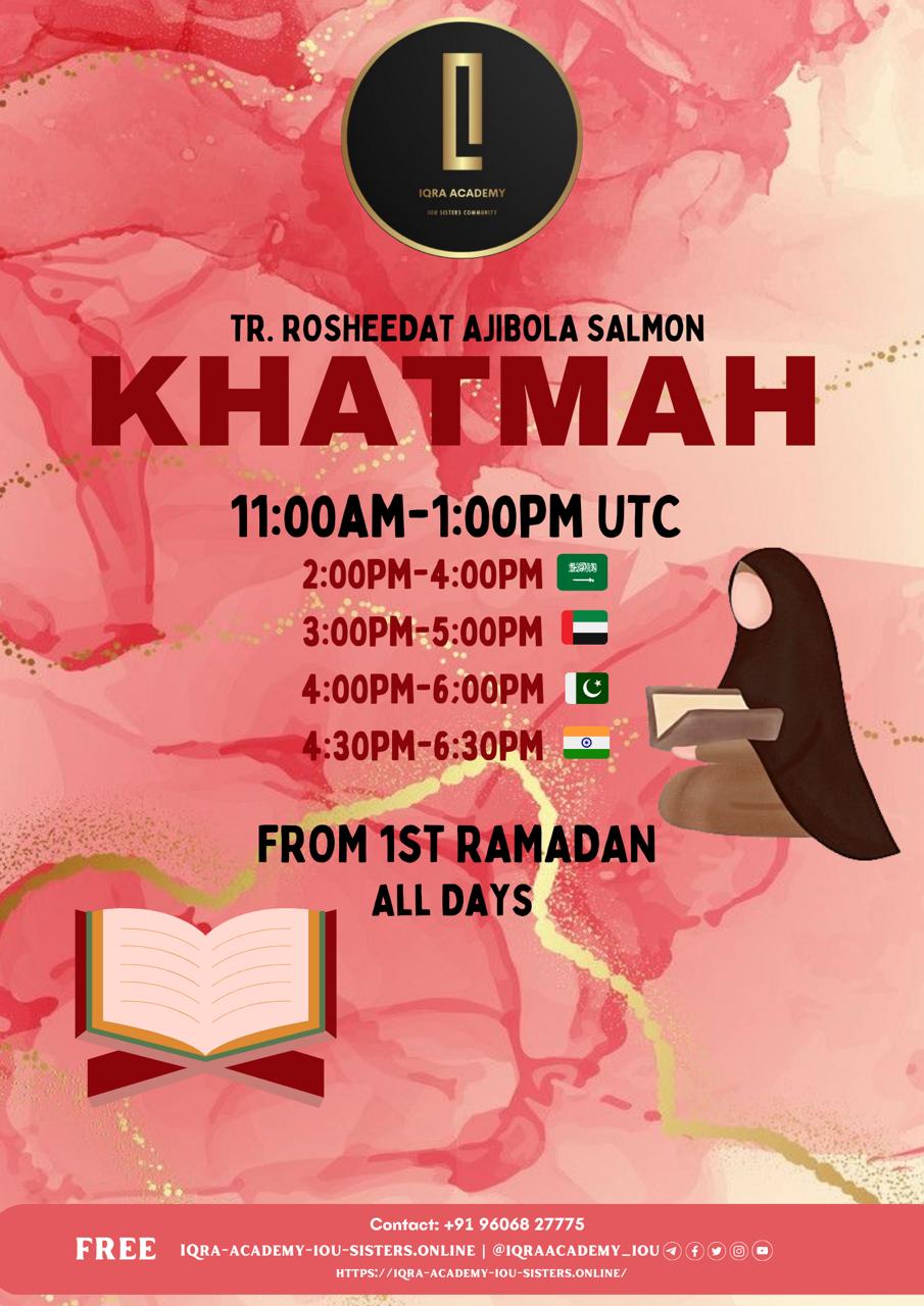 Ramadan Workshop – IQRA ACADEMY