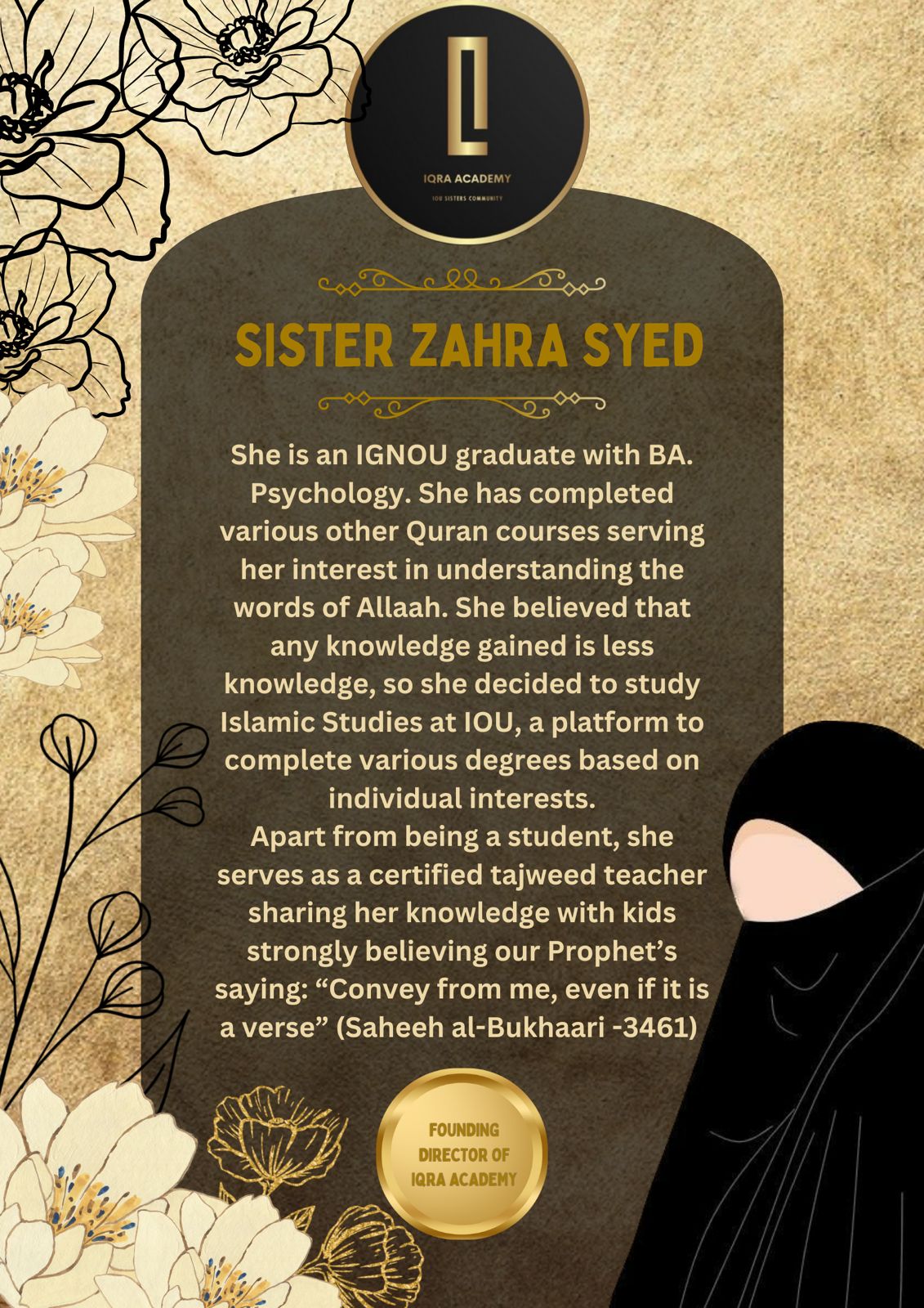 Founding Directors – IQRA ACADEMY